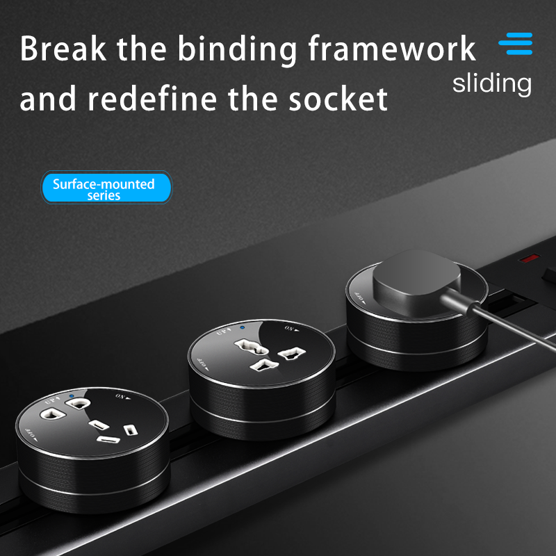 Modern Style Movable Power Track Socket Electrical Outlet Electrical ...