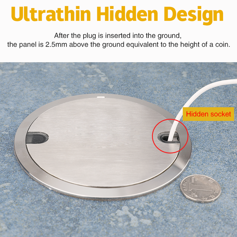 Ultrathin 5pin universal floor socket - Buy floor socket, pop up floor ...